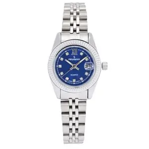 PEUGEOT Fluted Bezel Link Bracelet Watch 25mm - Silver
