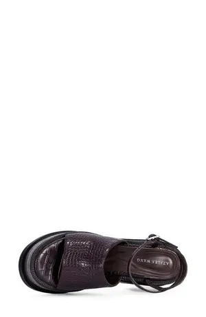 AZALEA WANG Anthelmine Croc Embossed Platform Sandal