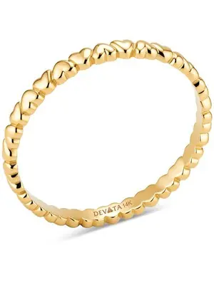 DEVATA 14k Heart Band Ring