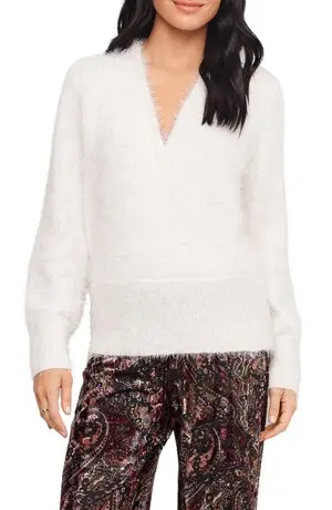 Karen Kane Eyelash Wrap Sweater - Cream