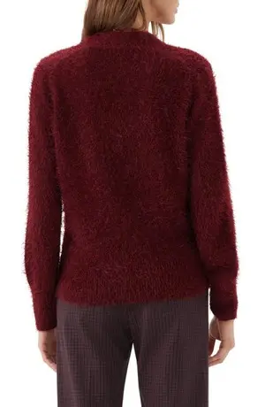 Karen Kane Eyelash Wrap Sweater - Wine