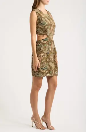 HOLICHIC Roma Paisley Sequin Embellished Sheath Dress
