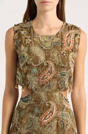 HOLICHIC Roma Paisley Sequin Embellished Sheath Dress