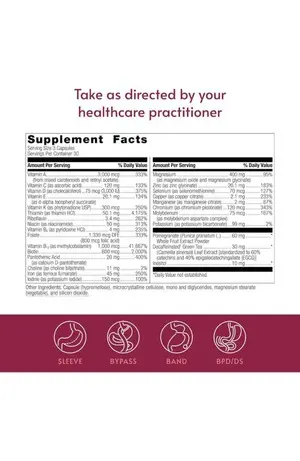 BARIATRIC ADVANTAGE Ultra Multi With Iron High Potency Daily Multivitamin Capsules90 Count