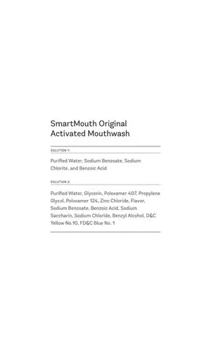 SMARTMOUTH Original Zinc Activated Mouthwash Single Packs 10 Count