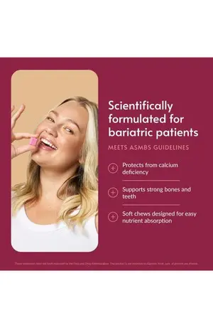 BARIATRIC ADVANTAGE Calcium Citrate Chewy Bites 500 Mg Supplement With Vitamin D3 90 Count 90 Count