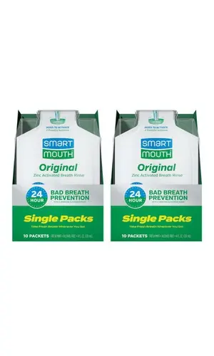 SMARTMOUTH Original Zinc Activated Mouthwash Single Packs 10 Count - Fresh Mint