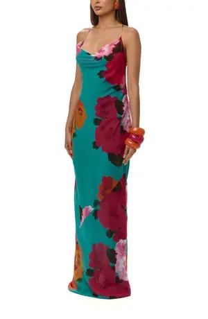 Naked Wardrobe Floral Chiffon Slipdress