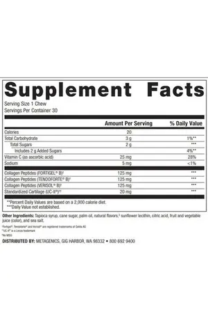 METAGENICS Bone Builder Extra Strength Enhanced Bone Support Supplement30 Count