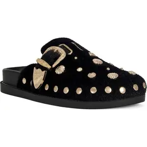 AZALEA WANG Walsh Stud Faux Fur Mule
