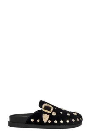 AZALEA WANG Walsh Stud Faux Fur Mule