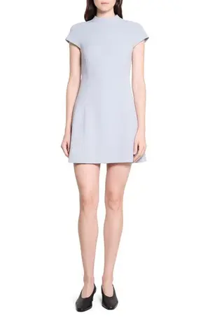 Theory Raglan Mock Neck Shift Mini Dress - Luna