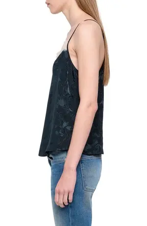 Zadig&Voltaire Cespa Horse Jacquard Silk Camisole - Gloom