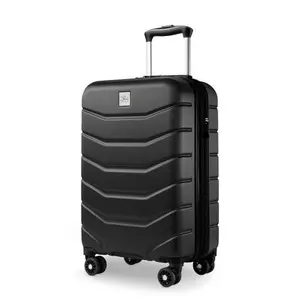 SKYWAY Silverton Hardside Expandable 20" Carry On Spinner Luggage - Black