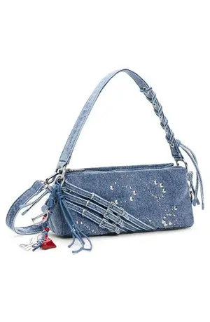 Desigual Small Denim Shoulder Bag