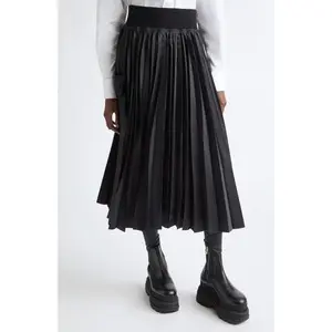Sacai Pleated Cargo Midi Skirt - Black