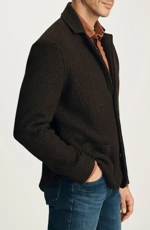 34 Heritage Birch Waffle Knit Sweater Blazer