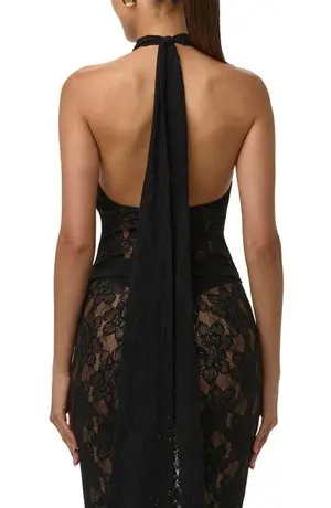 Naked Wardrobe Lace Halter Top
