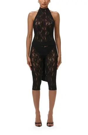Naked Wardrobe Lace Halter Top