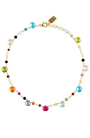 NATIVE GEM Gumdrop Gemstone Necklace