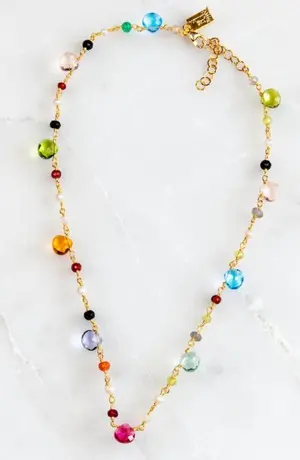 NATIVE GEM Gumdrop Gemstone Necklace