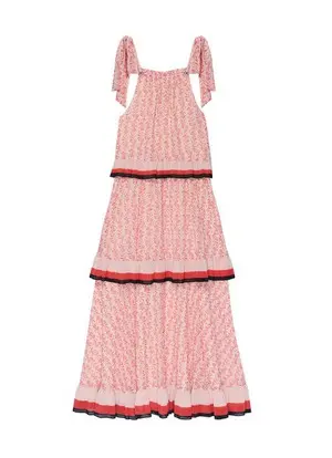 Mint Velvet Printed Tiered Halterneck Midaxi Dress