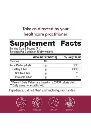 BARIATRIC ADVANTAGE Advanced Fiber Powdered Formula Unflavored Supplement30 Count