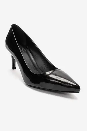 FOREVER & ALWAYS SHOES Clyde Leather Stiletto Pumps - Black Patent