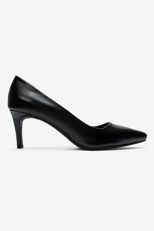 FOREVER & ALWAYS SHOES Clyde Leather Stiletto Pumps - Black