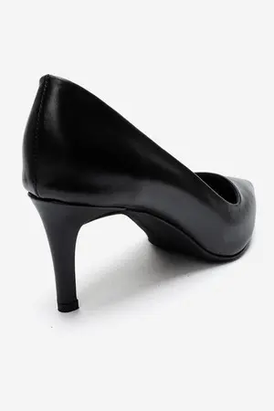 FOREVER & ALWAYS SHOES Clyde Leather Stiletto Pumps - Black