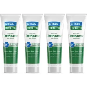 SMARTMOUTH Anti-cavity Fluoride Whitening Toothpaste 6 Oz 4-pack - Mild Mint