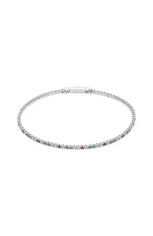 SIF JAKOBS JEWELLERY Ellera Bracelet With White Zirconia - Sterling Silver/rainbow