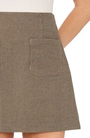 CECE DUPRAZ Check A-line Miniskirt