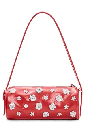 Desigual Barrel Shoulder Bag With Floral Appliques