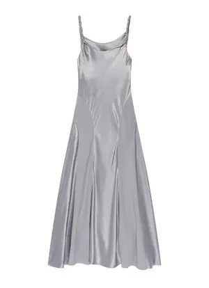 Mint Velvet Metallic Satin Midi Slip Dress