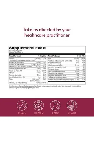 BARIATRIC ADVANTAGE Ultra Solo Once Daily Multivitamin With Iron Supplement 90 Capsules