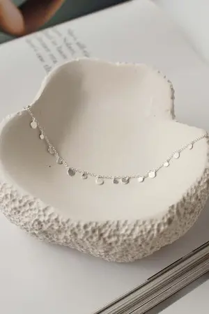 MURKANI Plated Brass Coin Choker Necklace - Silver