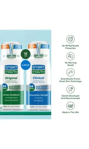 SMARTMOUTH Dual-solution Zinc Activated Mouthwash Bundle 16 Fl Oz Each