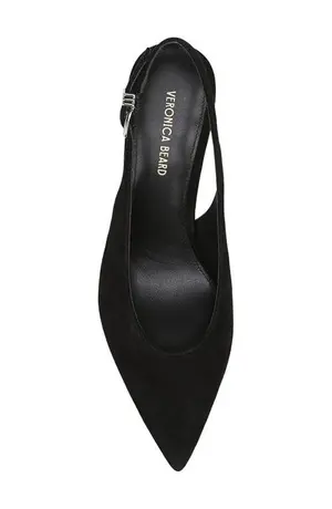 Veronica Beard Luciana Suede Slingback Pumps - Black