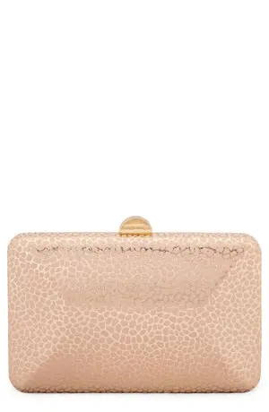 OLGA BERG Frankie Embossed Clutch - Blush