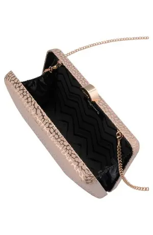 OLGA BERG Frankie Embossed Clutch