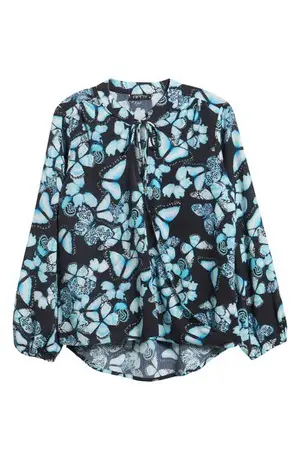 APNY Butterfly Print Long Sleeve Top