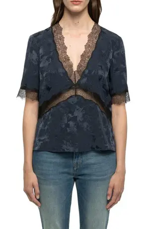 Zadig&Voltaire Tedoxa Horse Jacquard Silk Top