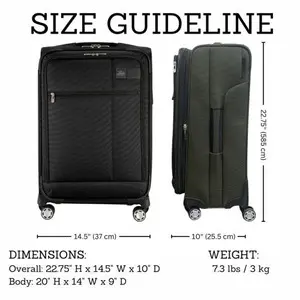 SKYWAY Sigma 7.0 Softside Expandable 20" Carry On Spinner Luggage - Black