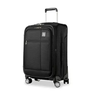 SKYWAY Sigma 7.0 Softside Expandable Carry-on Spinner Luggage - Black