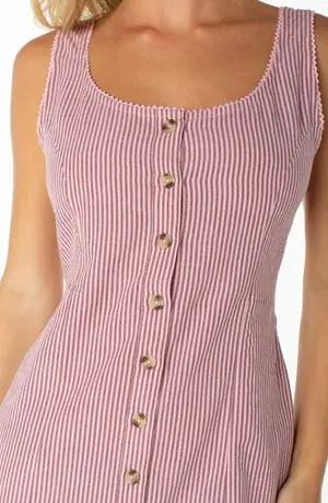 Roxy Kayla Striped Cotton Mini Dress