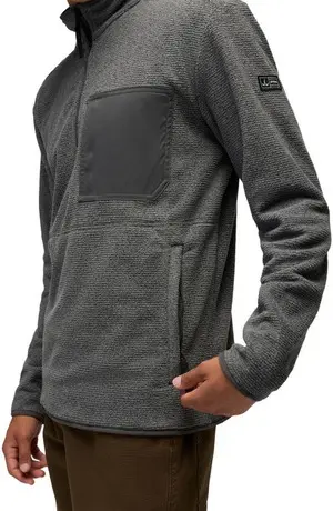 Prana Stretch Zion Fleece Quarter Zip Pullover - Shadow Heather