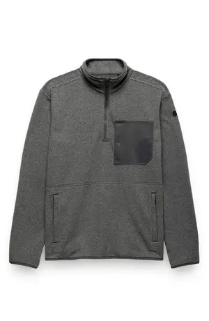 Prana Stretch Zion Fleece Quarter Zip Pullover - Shadow Heather