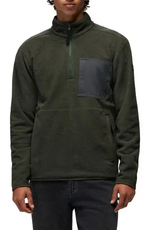 Prana Stretch Zion Fleece Quarter Zip Pullover - Spruce