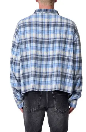 Mnml Washed Cropped Flannel Shirt